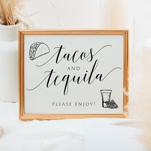 Printable Tacos and Tequila Sign, Tacos and Tequila Printable, Tacos ...