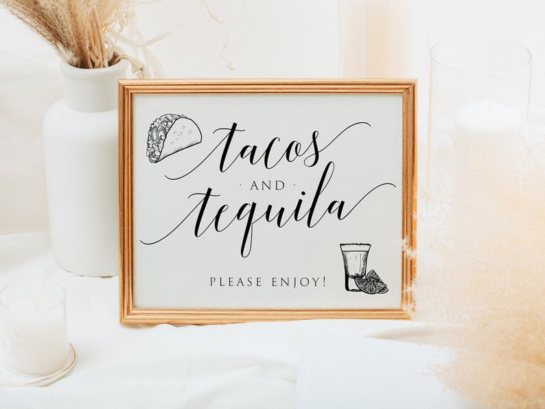 Printable Tacos and Tequila Sign Tacos and Tequila Printable - Etsy
