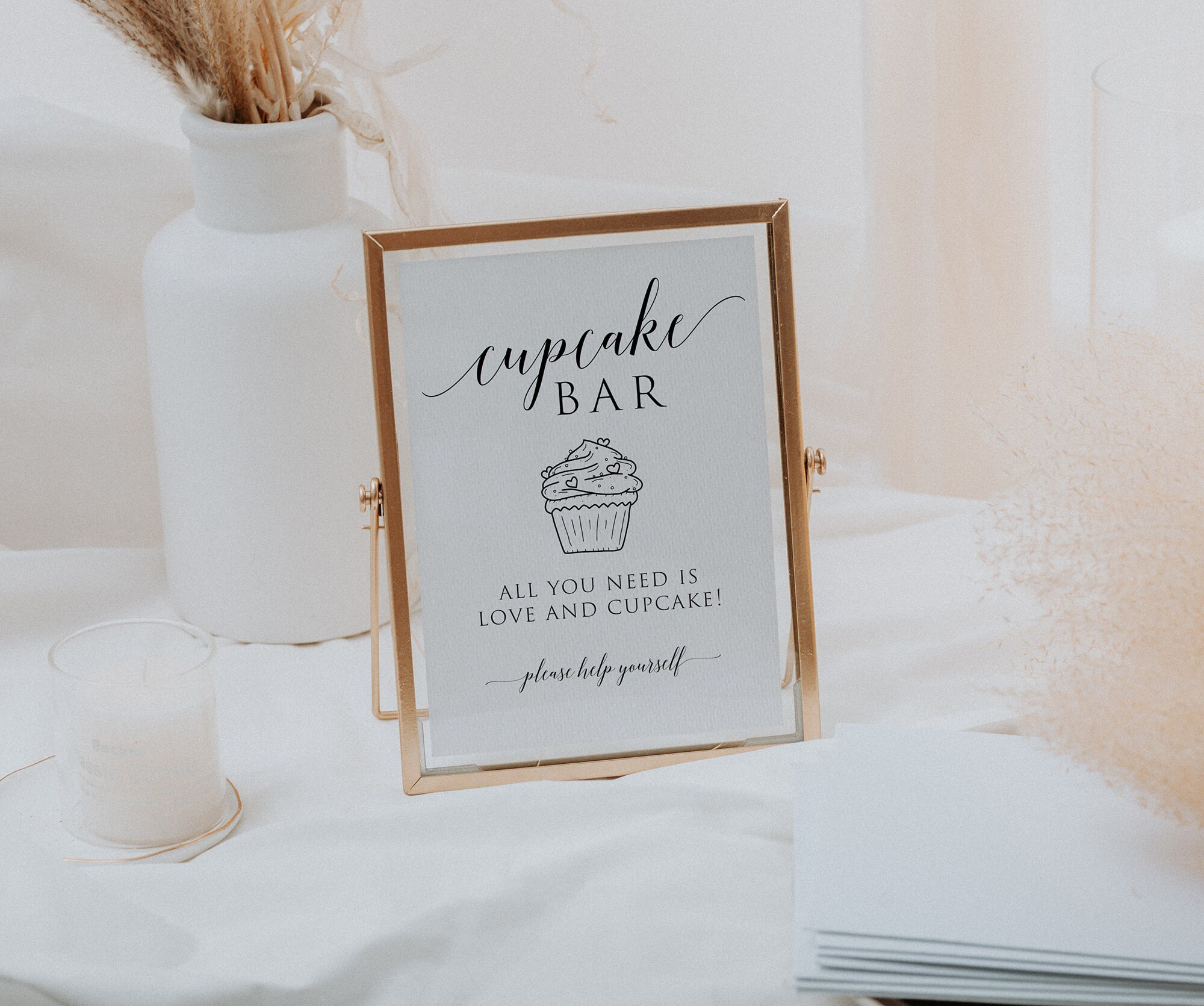 Editable Wedding Cupcake Sign Template Wedding Dessert Sign - Etsy Canada