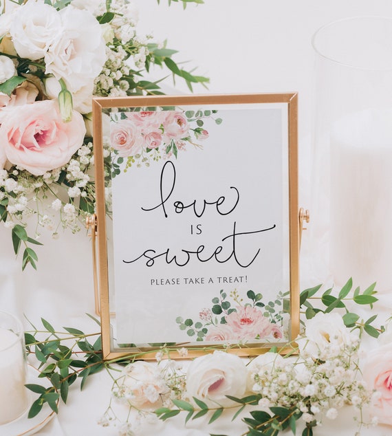 Wedding Cake Sign Birthday Cake Sign Love is Sweet Sign | Etsy