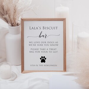 Biscuit Bar Sign Dog Treat Sign Dog Treat Wedding Favors - Etsy
