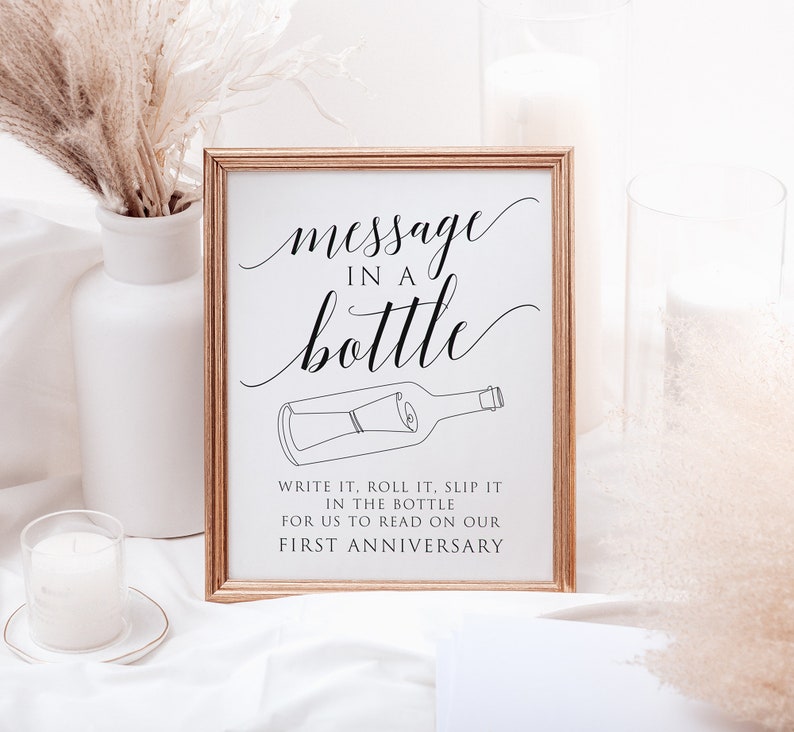 Printable Message in A Bottle Sign Editable Message in A - Etsy