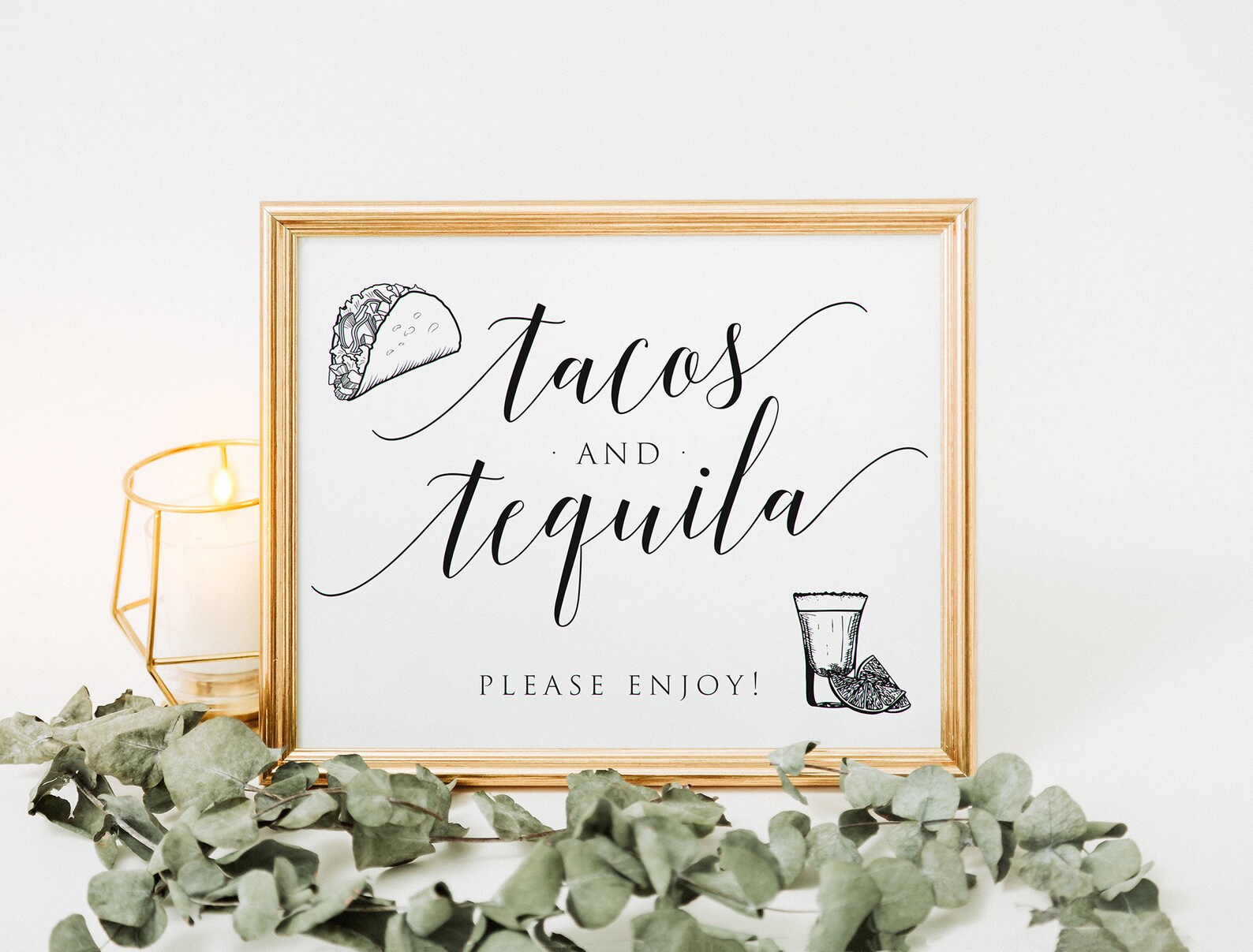 Printable Tacos and Tequila Sign Tacos and Tequila Printable - Etsy