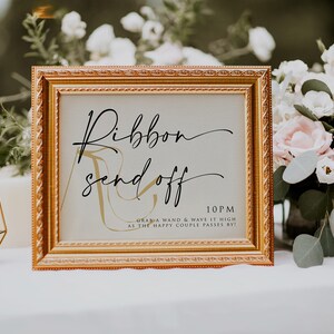 Ribbon Send off Sign, Wedding Ribbon Send off Sign, Send off Ideas ...