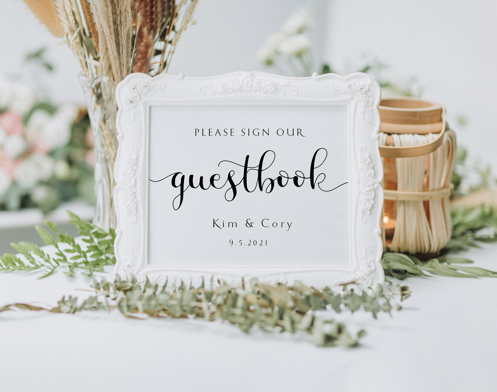 Printable Guest Book Sign Template Modern Guestbook Sign - Etsy
