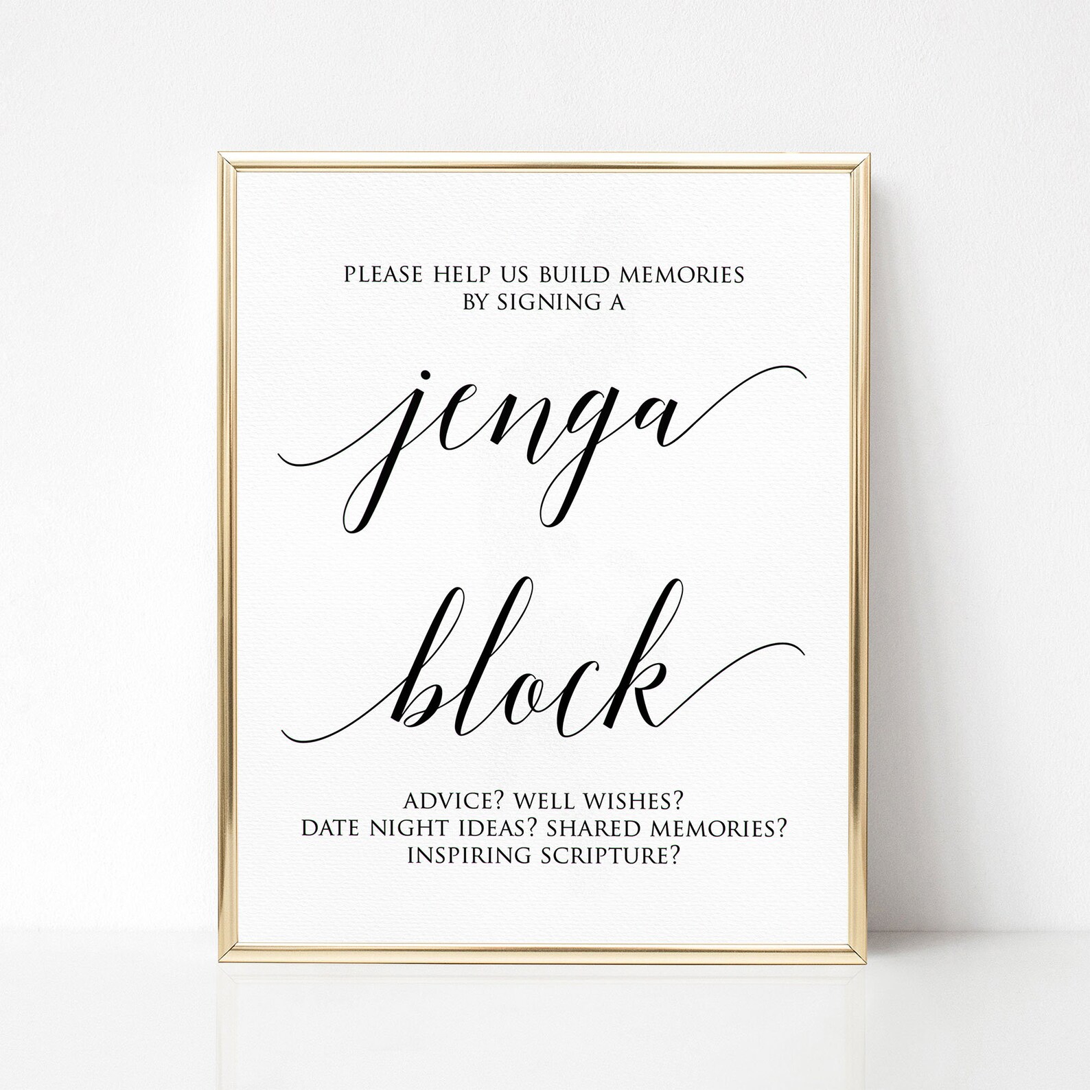 Wedding Jenga Block Sign Jenga Guestbook Sign Please Sign A | Etsy