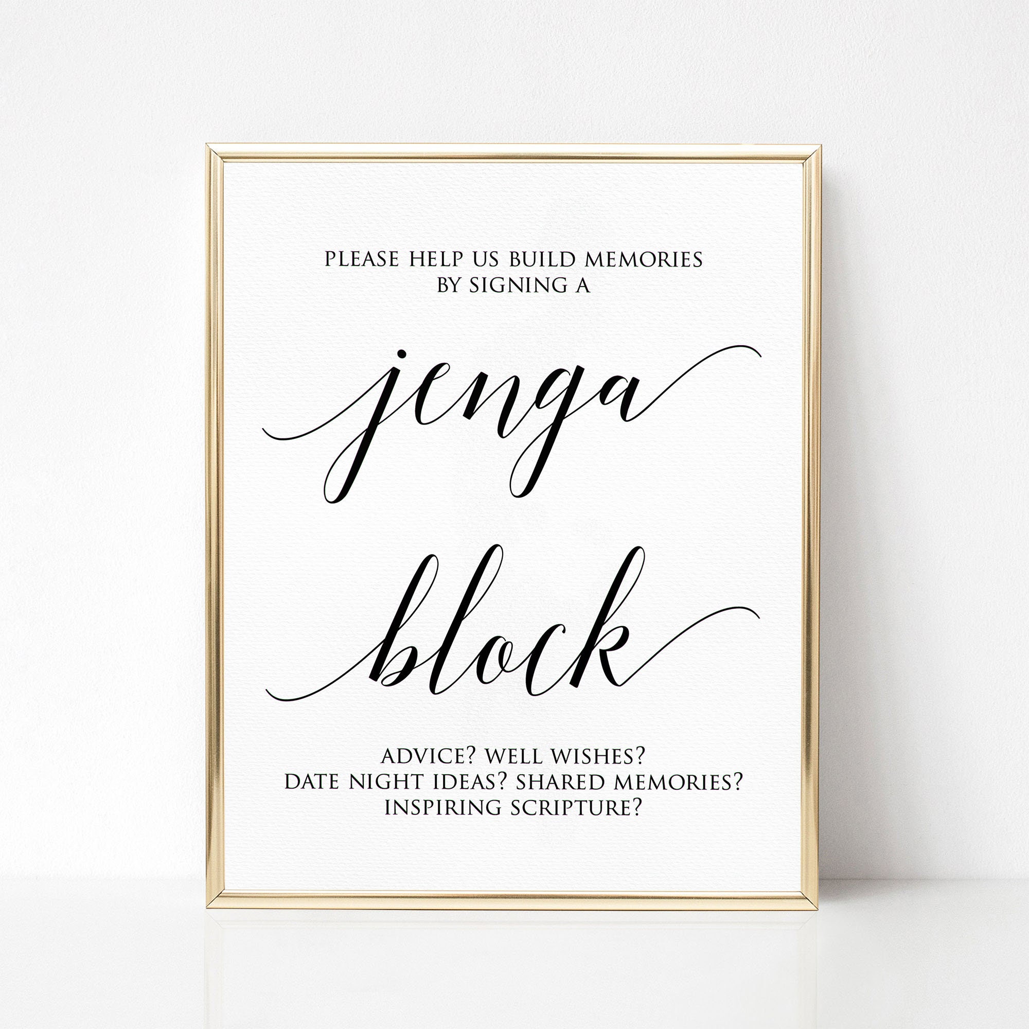 Wedding Jenga Block Sign Jenga Guestbook Sign Please Sign A | Etsy