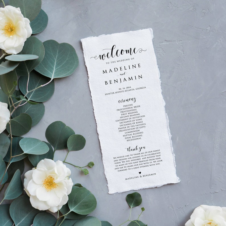 Wedding Program Template Modern Wedding Program Template - Etsy Wedding Program Template Modern Wedding Program Template - Etsy