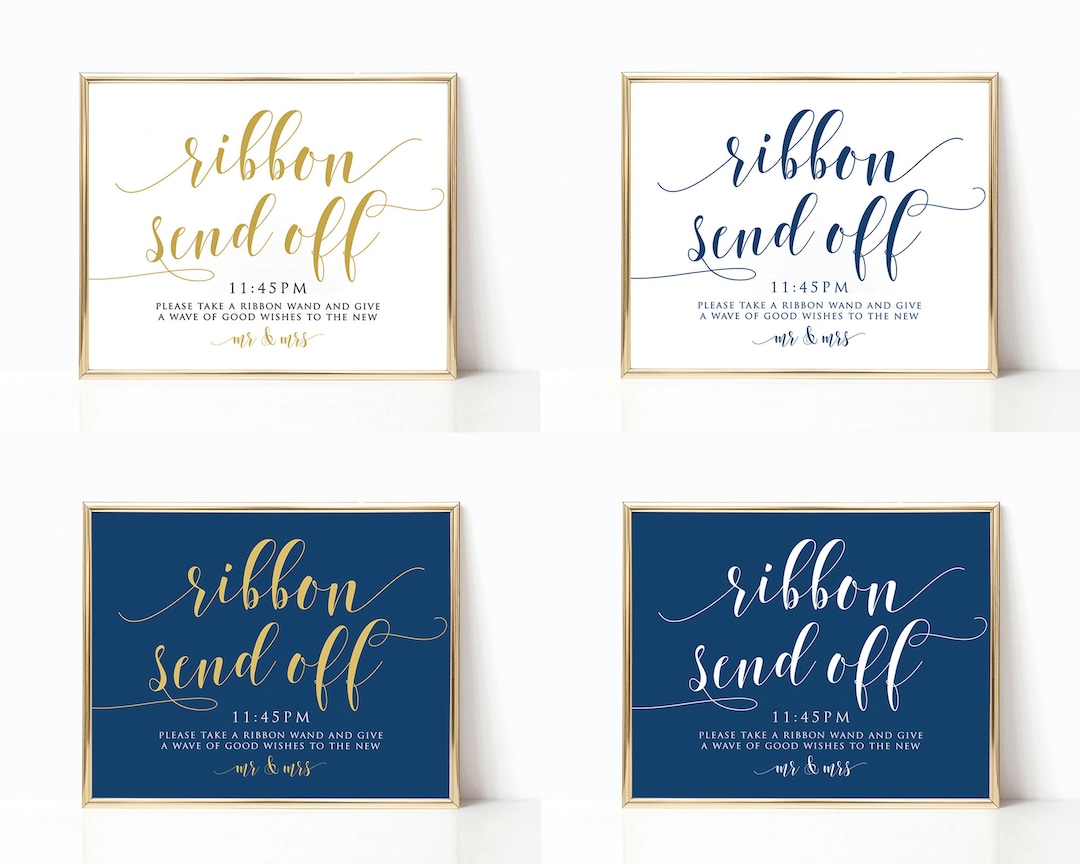 Ribbon Send off Sign, Wedding Ribbon Send off Sign,send off Ideas ...