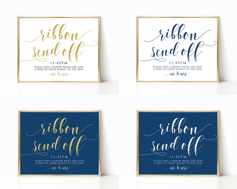 Ribbon Send off Sign Wedding Ribbon Send off Signsend off - Etsy