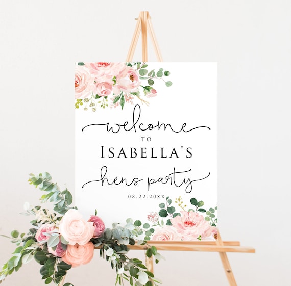 6 Sizes Hens Party Welcome Sign Hen Party Welcome Sign Hens - Etsy ...