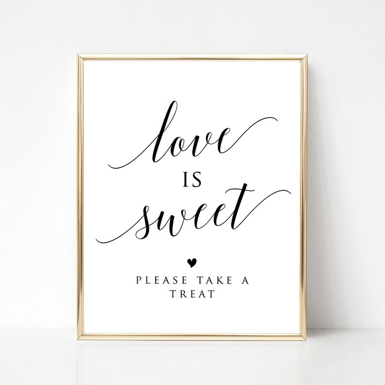 Wedding Cake Sign Birthday Cake Sign Love is Sweet Sign | Etsy