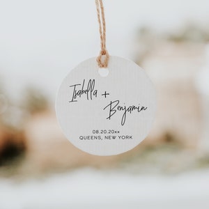 Round Wedding Tag Template, Round Favor Tag Template, Round Gift Tag ...