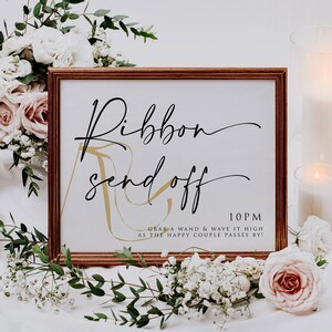 Ribbon Send off Sign, Wedding Ribbon Send off Sign, Send off Ideas ...