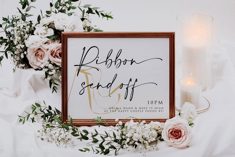 Ribbon Send off Sign Wedding Ribbon Send off Sign Send off - Etsy