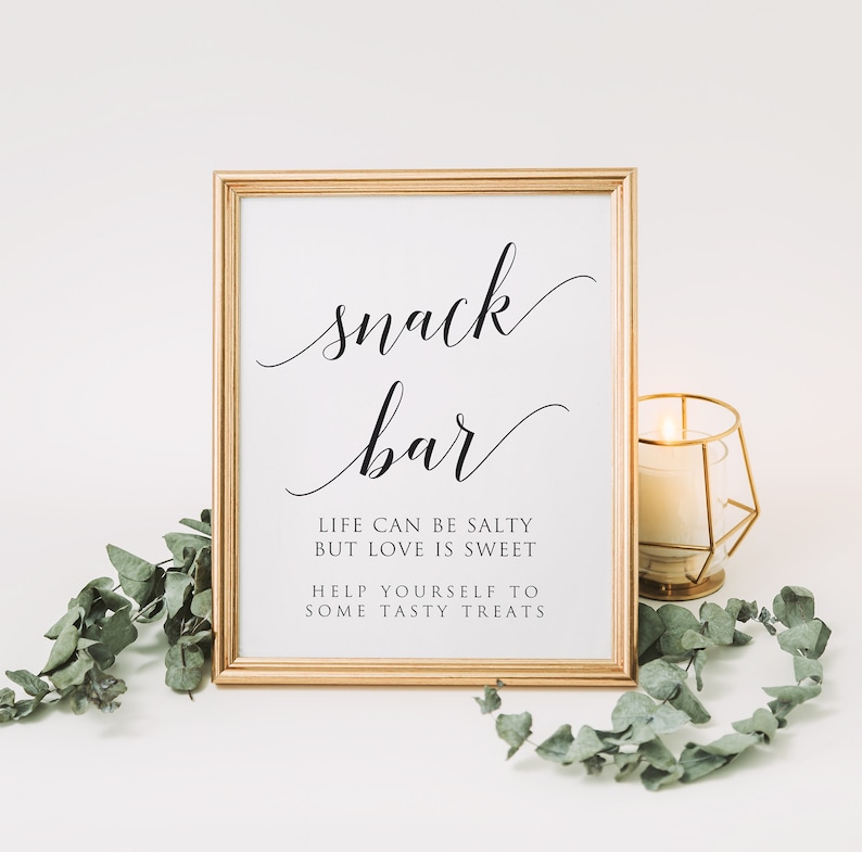 Printable Snack Bar Sign Snack Bar Sign Editable Snack Bar - Etsy