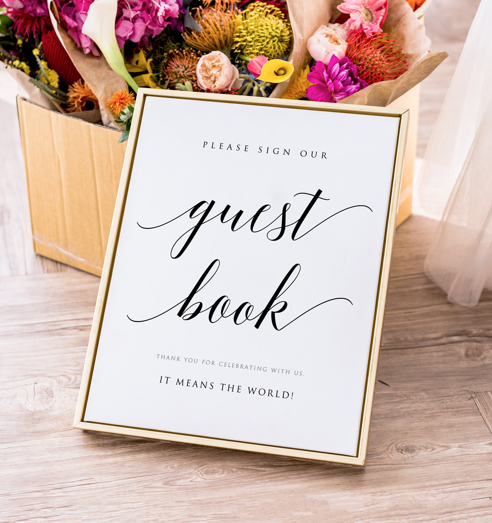 Printable Guest Book Sign Template Modern Guestbook Sign | Etsy