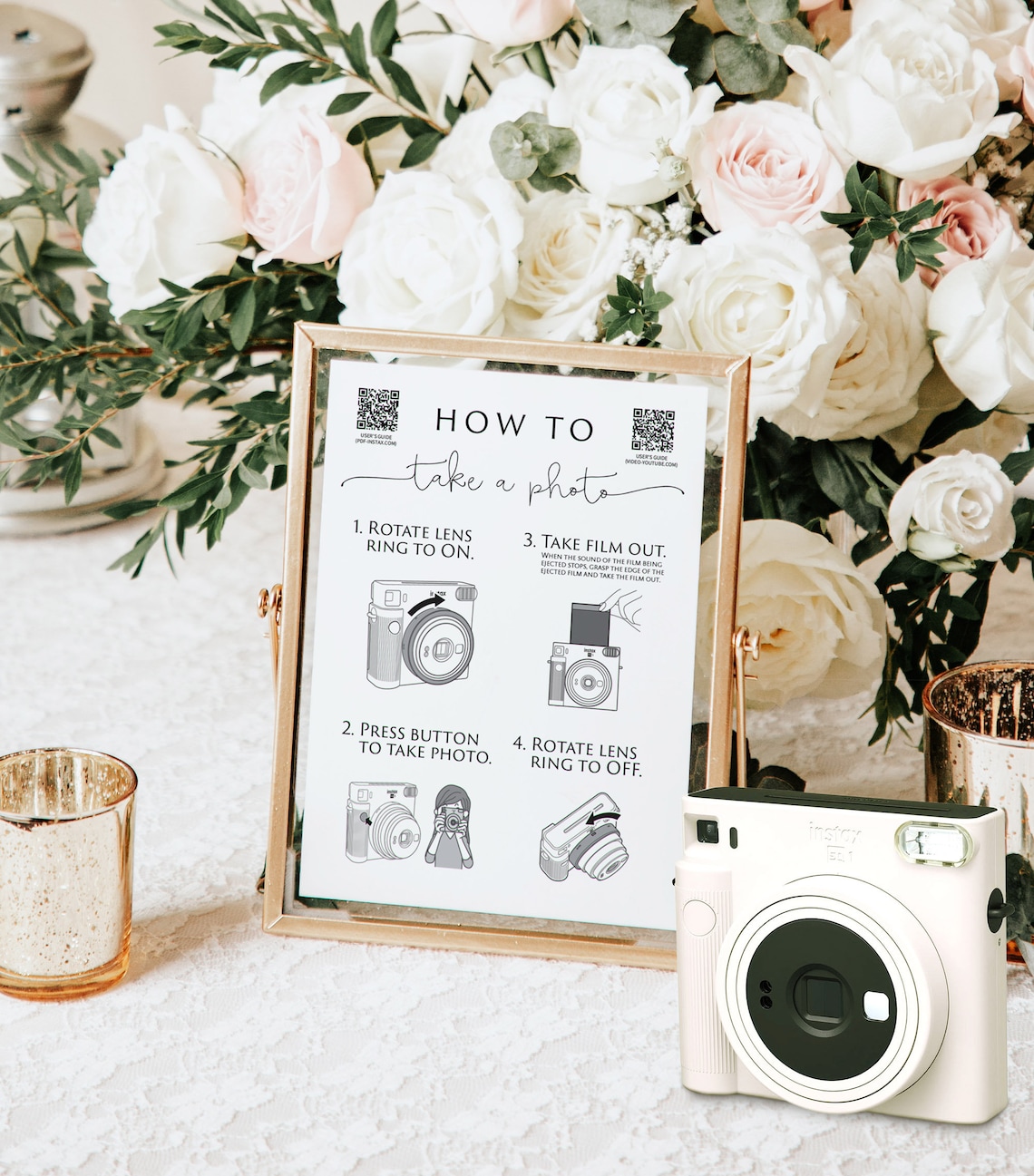 Polaroid Wedding Printable Photo Guestbook Sign Camera - Etsy