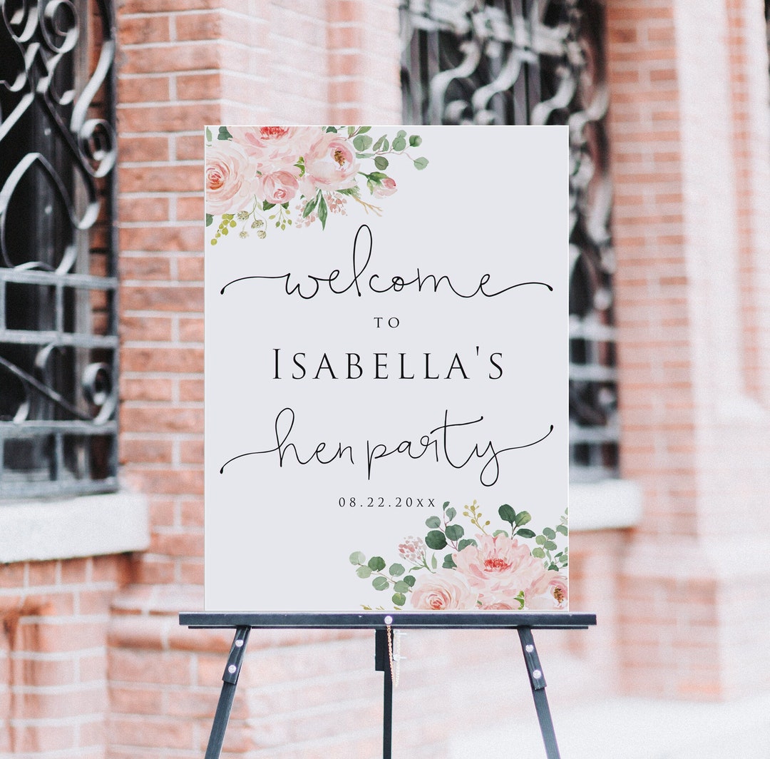 7 Sizes Hen Party Welcome Sign, Hen Party Welcome Sign, Hen Night ...