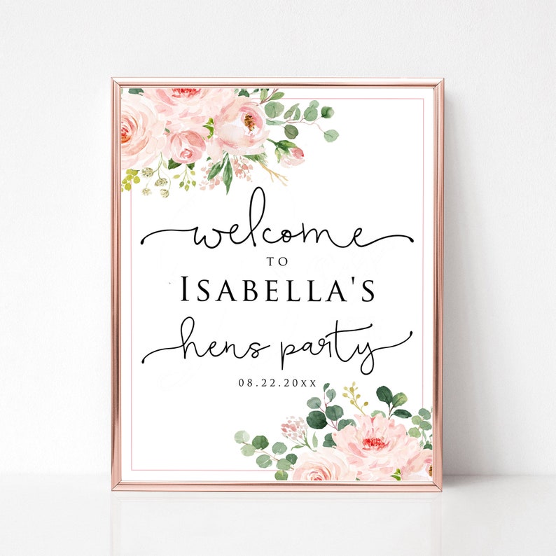 6 Sizes Hens Party Welcome Sign Hen Party Welcome Sign Hens | Etsy