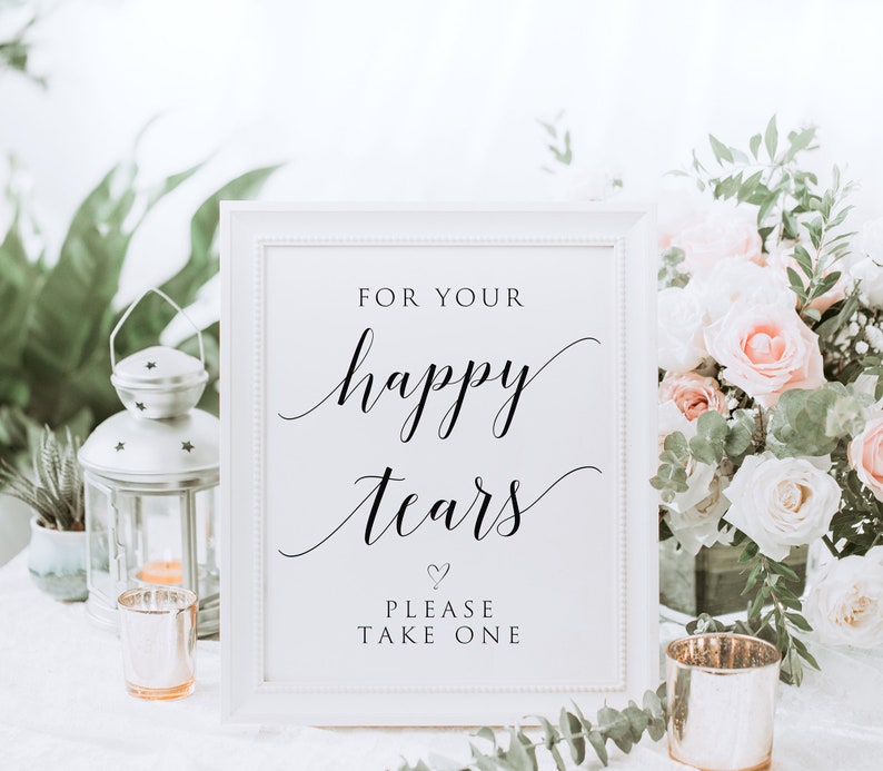 Printable for Your Happy Tears Sign for Your Happy Tears | Etsy