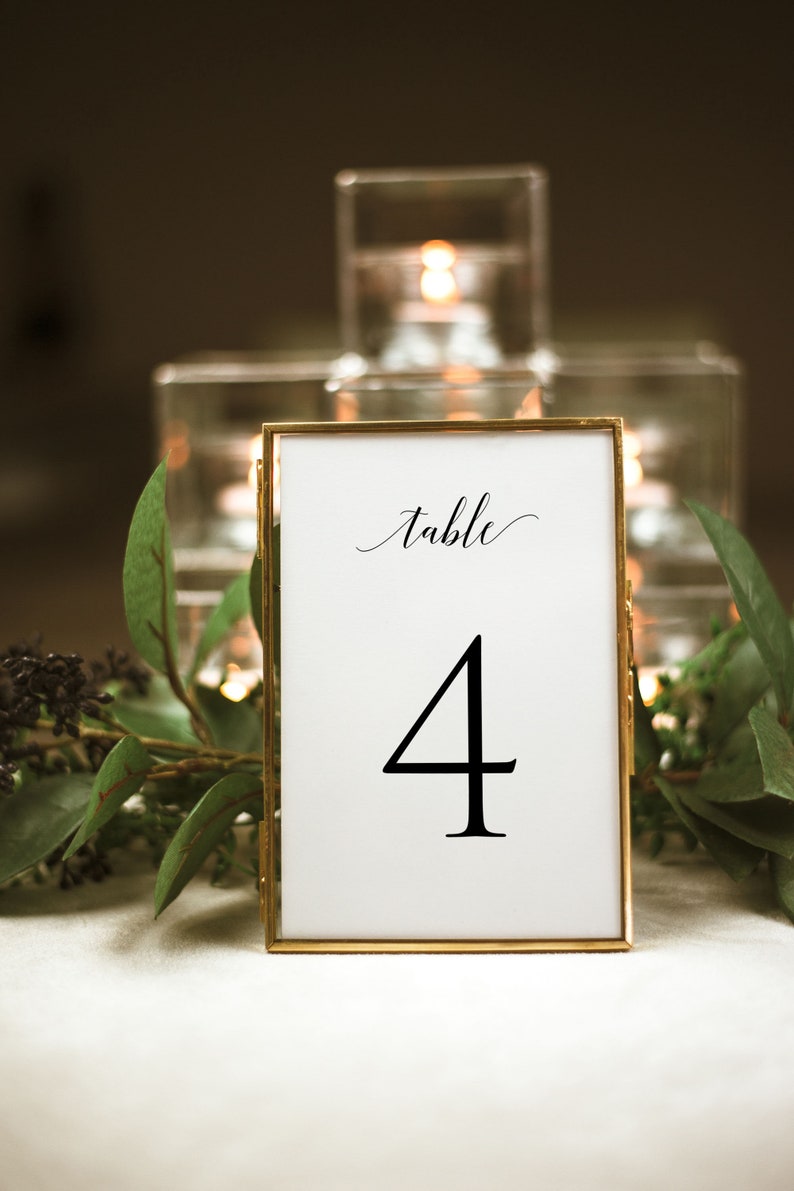 Printable Table Numbers Cards Table Numbers Printable Table - Etsy