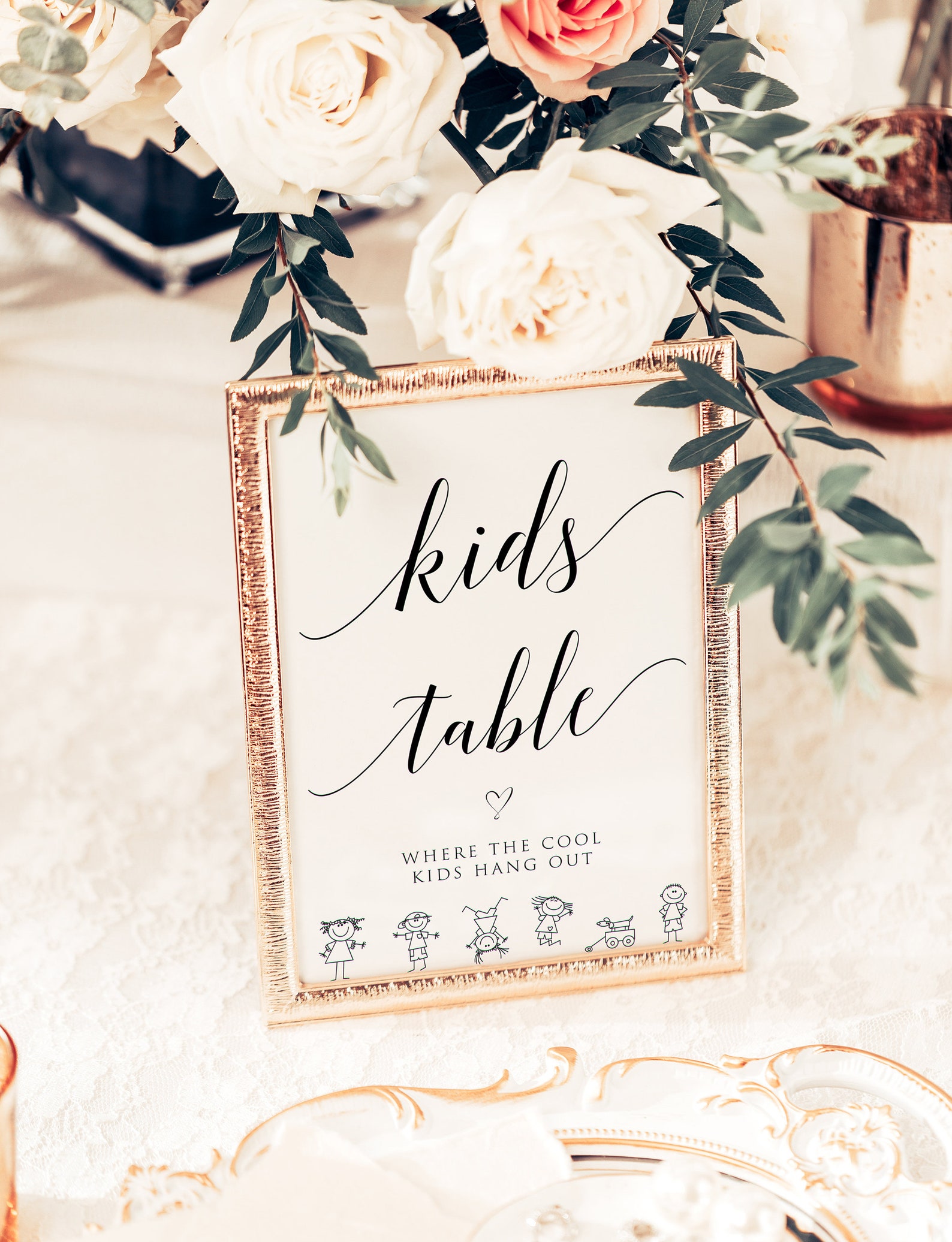 Printable Kids Table Sign Editable Kids Table Sign Template - Etsy