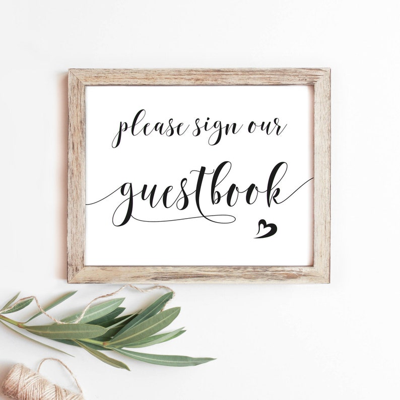 Guestbook Signguest Book Sign Wedding Guestbook Signrustic - Etsy
