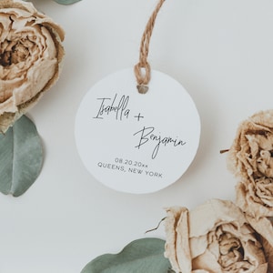 Round Wedding Tag Template, Round Favor Tag Template, Round Gift Tag ...