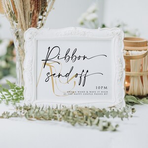 Ribbon Send off Sign, Wedding Ribbon Send off Sign, Send off Ideas ...