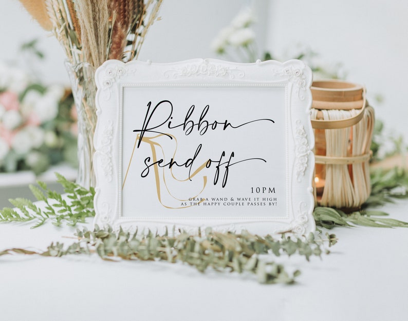 Ribbon Send off Sign Wedding Ribbon Send off Sign Send off - Etsy
