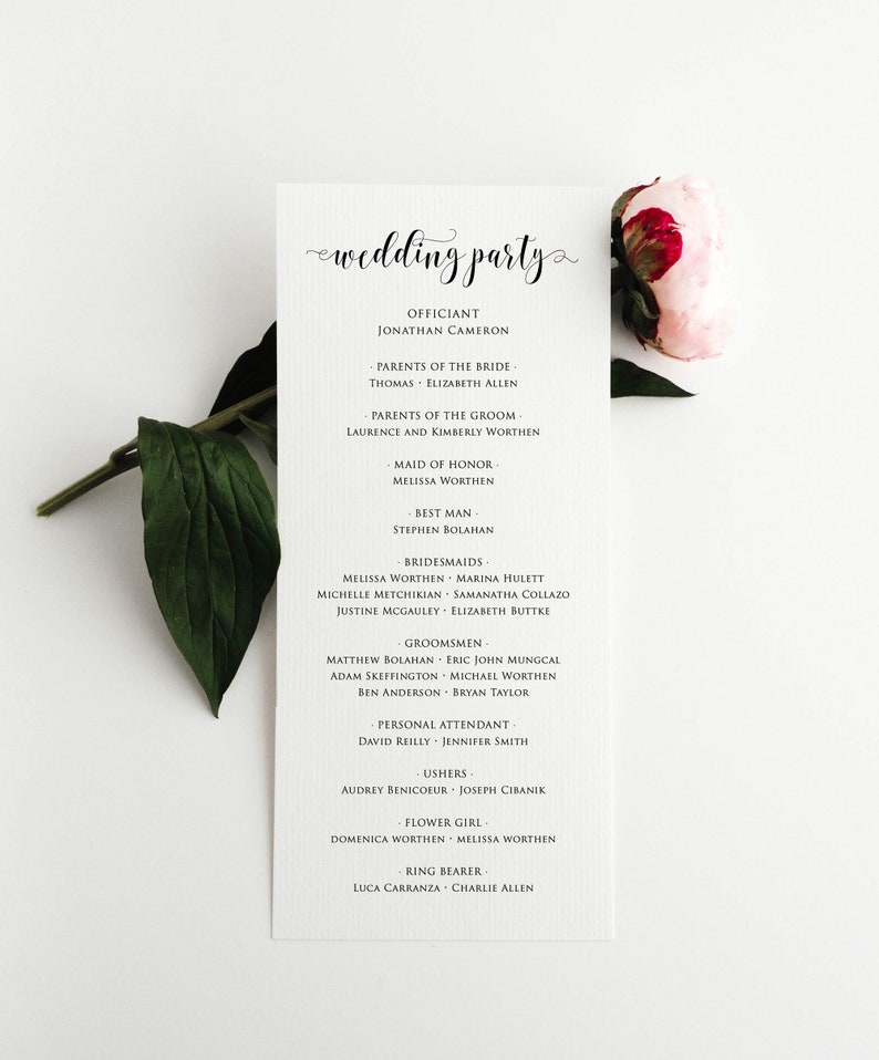 Wedding Program Template Modern Wedding Program Template - Etsy