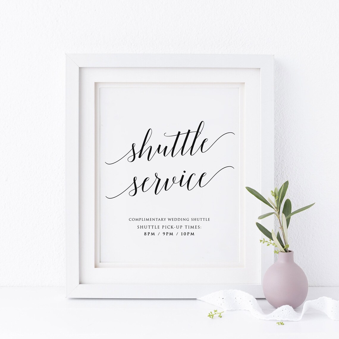 Shuttle Service Sign Printable Shuttle Sign Shuttle Service | Etsy