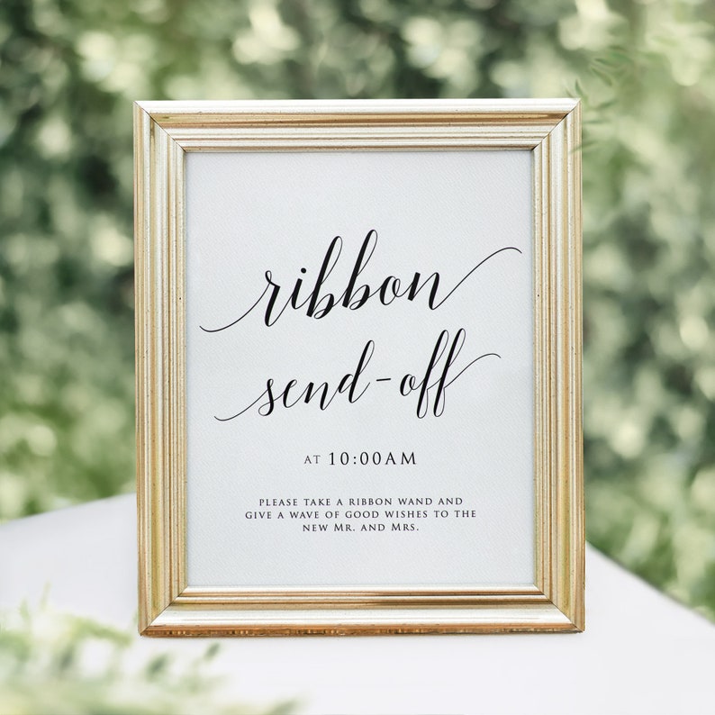 Printable Ribbon Send off Sign Send off Sign Send off Ideas | Etsy