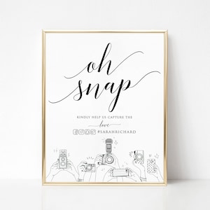 Printable Wedding Oh Snap Sign Social Media Sign Wedding - Etsy