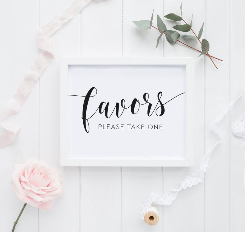 Printable Wedding Favors Sign Printable Wedding Sign - Etsy