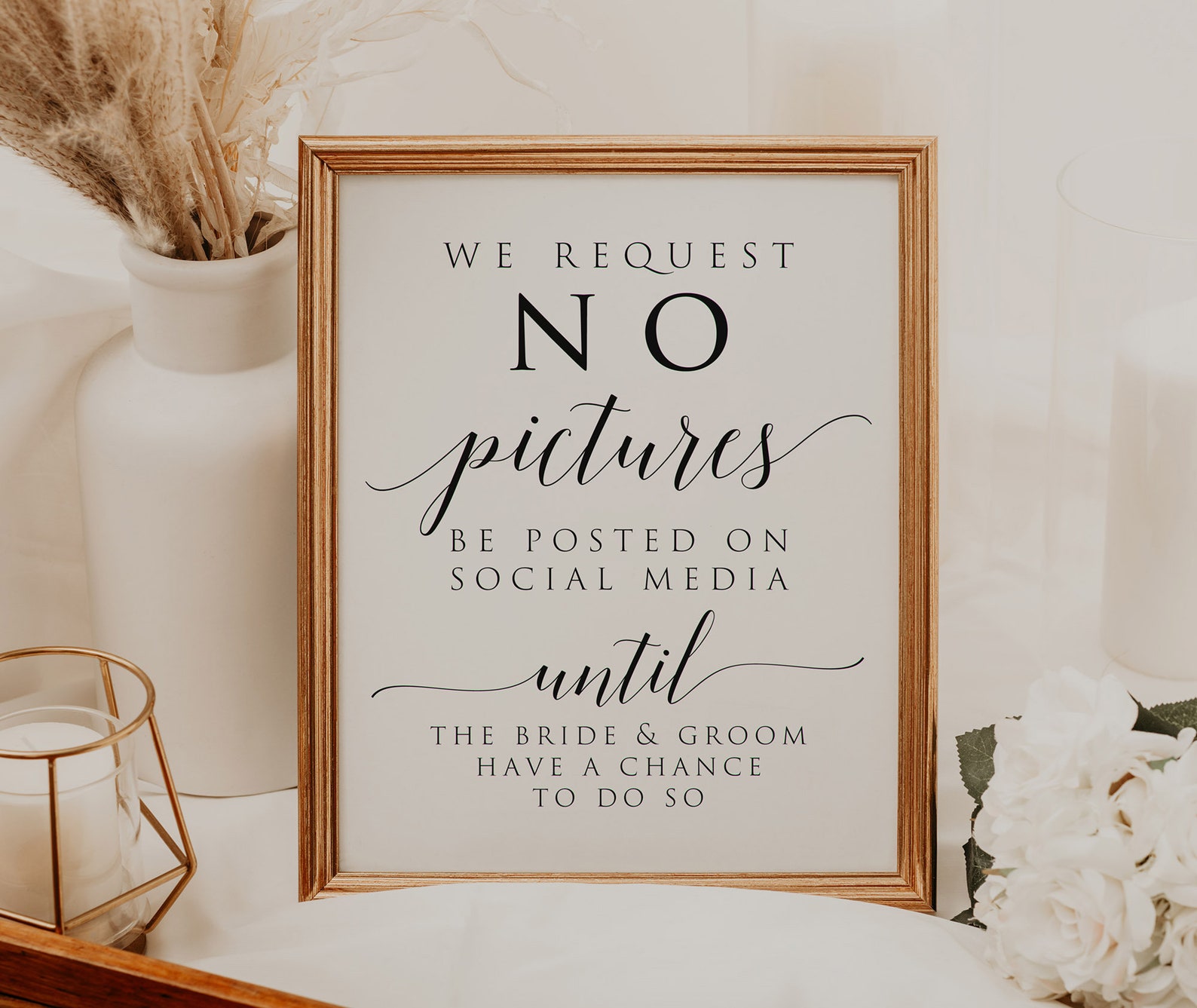 No Pictures Wedding Sign Wedding Signs No Pictures on Social - Etsy