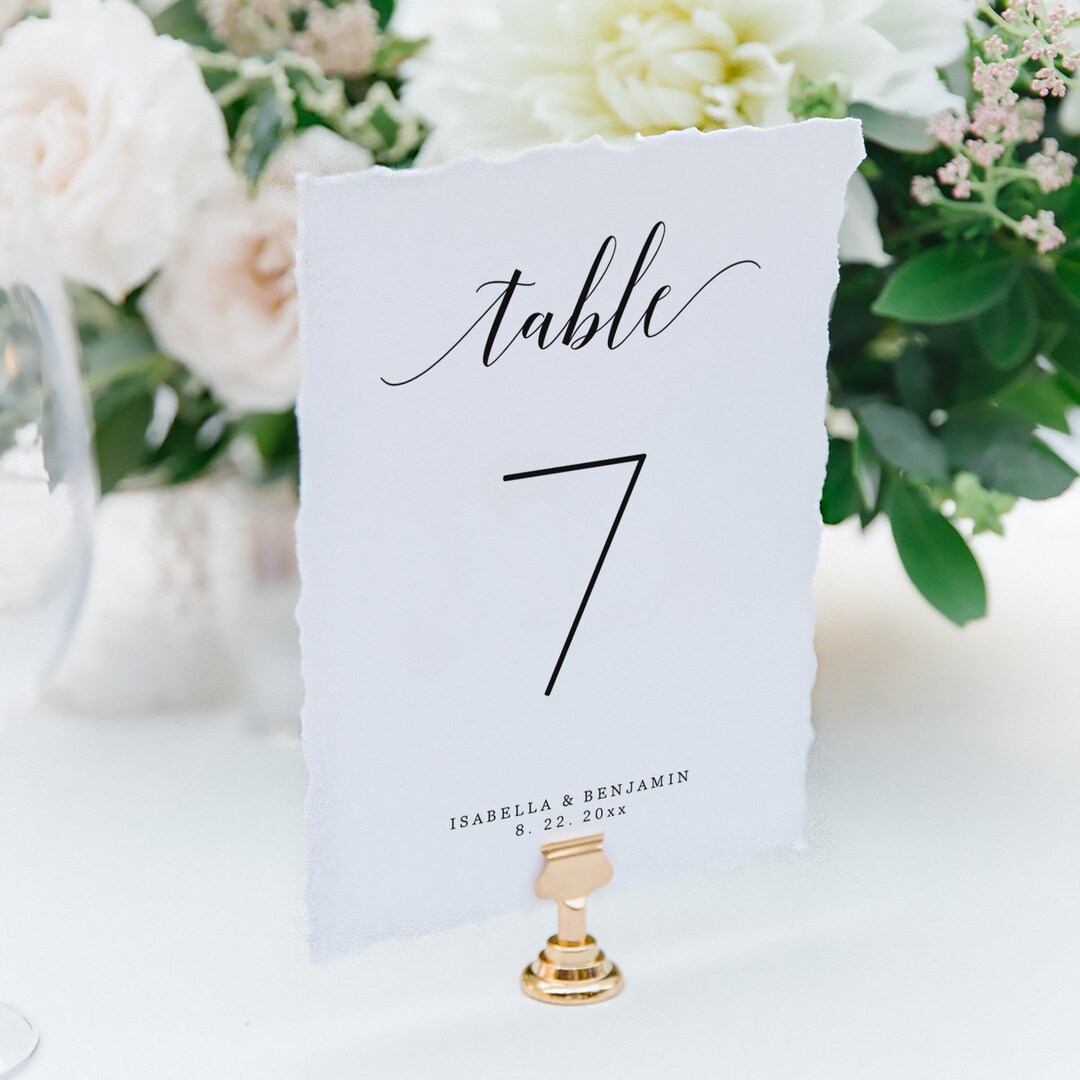 Printable Table Number Cards, Gold Table Number Signs, Gold Table ...