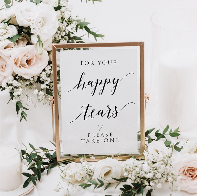 Printable for Your Happy Tears Sign for Your Happy Tears | Etsy