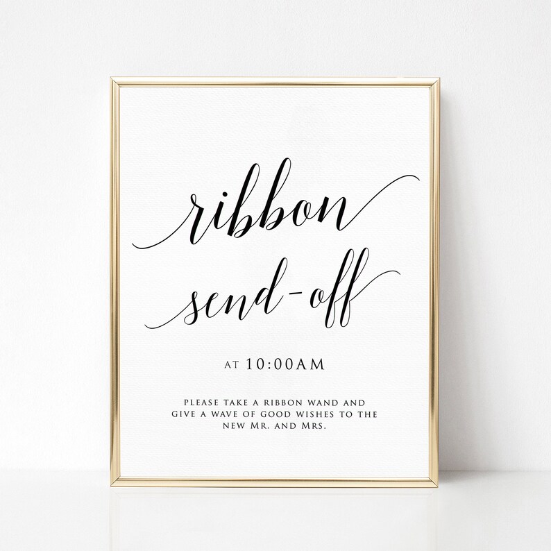 Printable Ribbon Send off Sign Send off Sign Send off Ideas | Etsy
