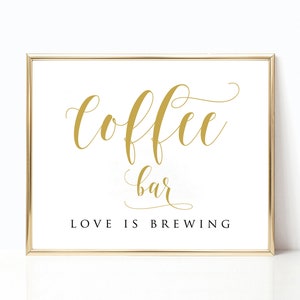 Wedding Coffee Bar Sign, Coffee Sign, Coffee Bar Sign Printable, Coffee ...