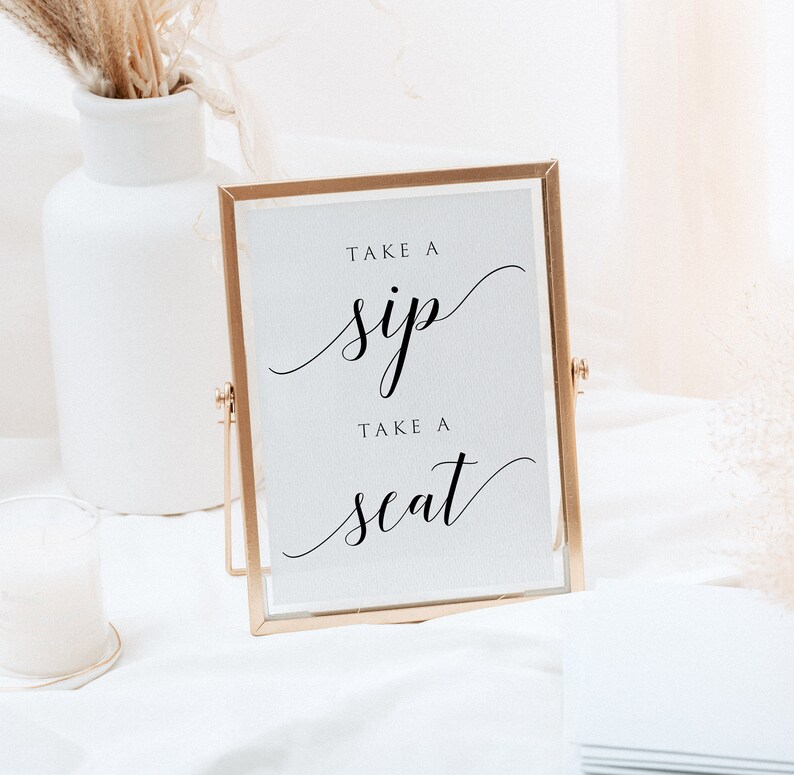 Seating Sign Template Printable Take Your Seat Sign Find | Etsy Canada