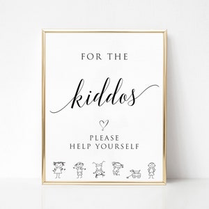 Printable for the Kiddos Sign Template Kids Wedding - Etsy Canada