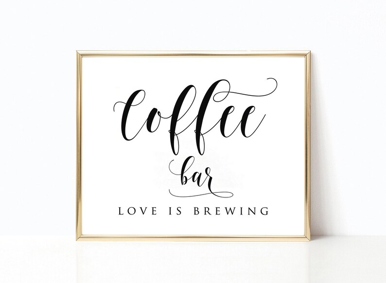 Wedding Coffee Bar Sign Coffee Sign Coffee Bar Sign | Etsy