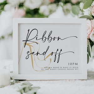 Ribbon Send off Sign, Wedding Ribbon Send off Sign, Send off Ideas ...