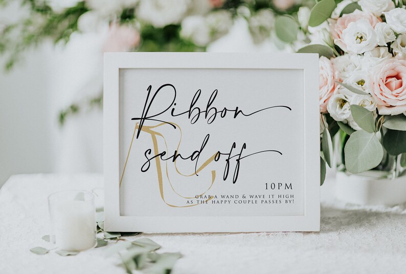 Ribbon Send off Sign Wedding Ribbon Send off Sign Send off - Etsy