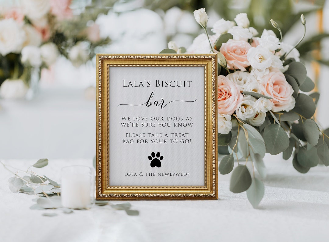 Biscuit Bar Sign Dog Treat Sign Dog Treat Wedding Favors - Etsy