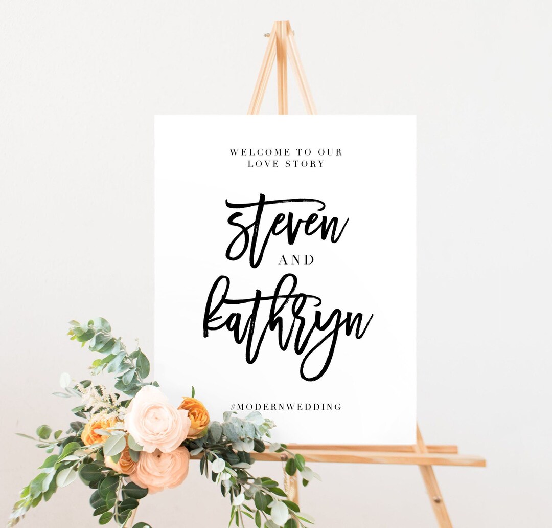 Wedding Welcome Sign Template, Printable Welcome Sign, Printable ...