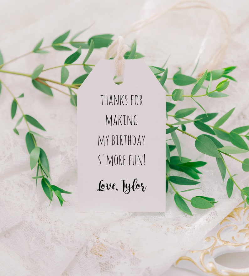 Birthday Favor Tags Birthday Thank You Tags Printable Thank - Etsy