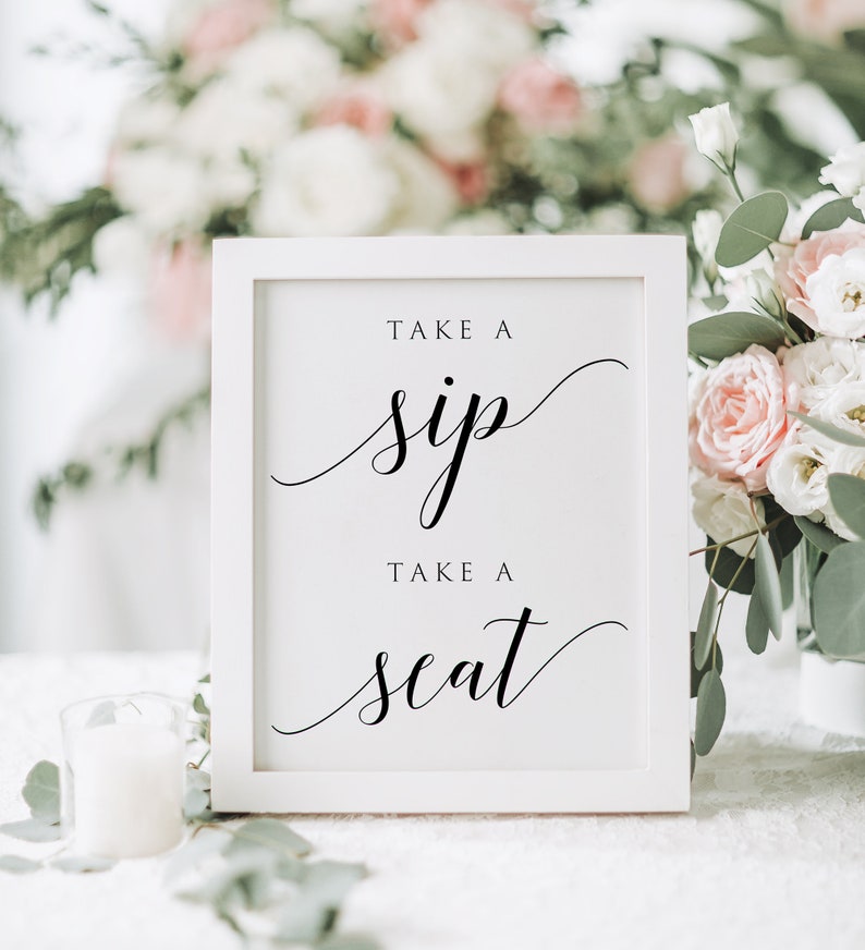 Seating Sign Template Printable Take Your Seat Sign Find - Etsy